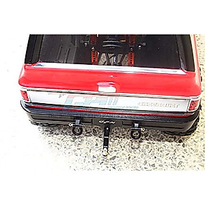 Aluminum Rear Bumper Mount + D-Rings + Tow Hook For Traxxas TRX-4 Chevrolet K5 Blazer (82076-4) - 3Pc Set Black