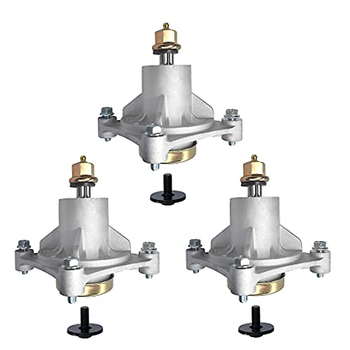 3 pack New 174356 Mower Spindle Assembly Replaces AYP 174356 174358 Husqvarna 532 17 43-56 With Mounting Screws and Blade Mounting Bolt,Mounting Holes are Threaded, Fits AYP 48" Decks 2002 & Newer