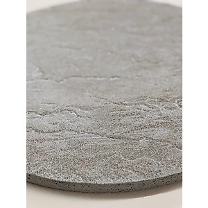 Concrete Cement Lazy Susan Unique, Hand Crafted, Gray, Turntable, 360 Degree Swivel, Made in The USA, Home Decor by Concrete Resurrection (White Wash 15" Diameter)