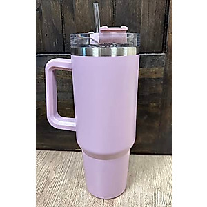 Aesthetic Adventure Quencher 40oz Stainless Steel insulated Tumbler with Handle and Straw - Lavender