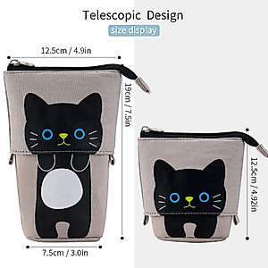 EASTHILL Big Capacity Pencil Pen Case Pouch Box Organizer Large Storage for Bullet Journal (Gray)