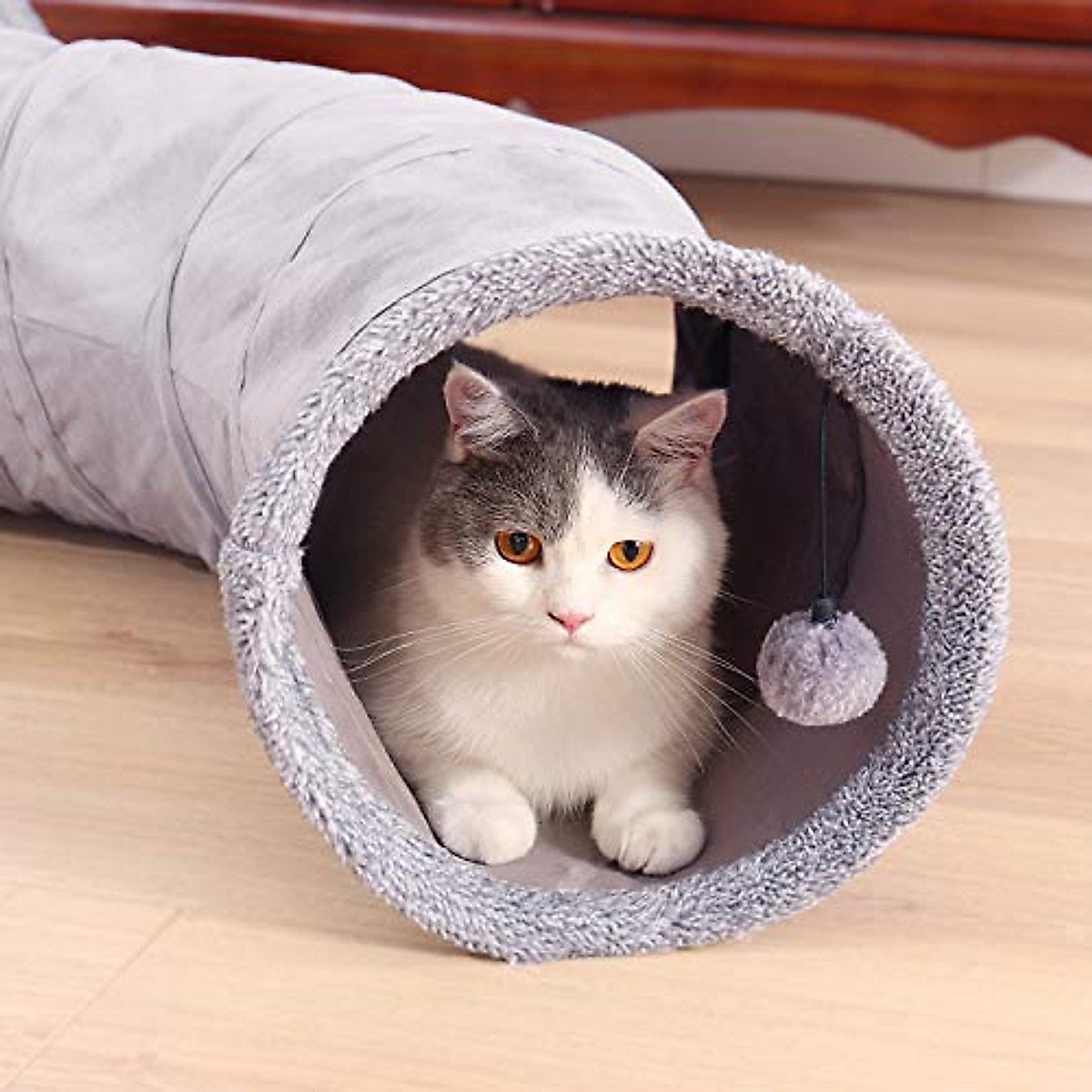 PAWZ Road Cat Tunnel Collapsible S Shape Cat Play Tube 10.5 Inches in Diameter