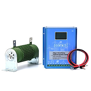 FEICHANGHAO 8000W Wind Solar Hybrid Charge Controller 12V/24V MPPT Boost Charge Regulator with LCD Display and Free Dump Load Accurate,24v