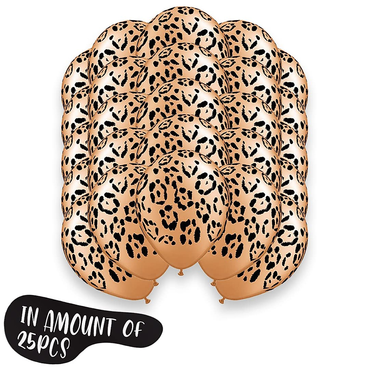 25PCS Leopard Balloons Cheetah Print Balloons Cheetah Balloons Leopard Print Balloons Jungle Animal Balloons Safari Balloons