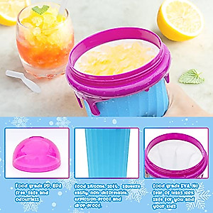 Ludou Slushy Maker Cup 500ml - Slush Cup Frozen Magic Smoothies Maker for Home Ice Cream Milk Shake with Straw Spoon