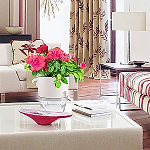 JFMAMJ Self Watering Planters, 5 Pack 6/4.1/3.2 Inch Self Watering Pots for Indoor Plants Wicking Pots, Modern Decorative Planter Pot for House Plants, Aloe, Herbs, African Violets, Succulents