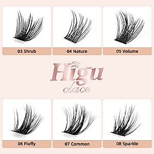Lash Clusters DIY Eyelash Extensions 72 Pcs D Curl 8-16mm Cluster Eyelash Extensions Thin Stem Cluster Lashes Individual Lashes Cluster Lashes Wisps Reusable for Self-application (H-02 D Curl 8-16mm)
