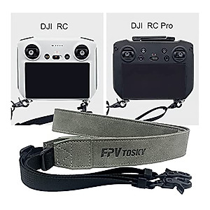 FPVtosky Lanyard for DJI RC & RC Pro Controller , DJI Mini 3 Pro Lanyard RC Neck Strap , Soft Leather Lanyard Compatible with Mavic 3 / Air 2s / Mini 2 / Mavic air 2 Remote Controller Accessories