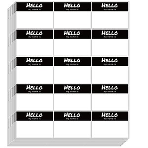 Zacool 450 Pcs Hello Name Tag Stickers (3"x 2") Nametags "Hello My Name is" Name Tags Stickers Newborn Baby Name Sticker for Themed Party Family Home School Office Conferences