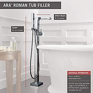 Delta Faucet T4767-FL Floor-Mount Tub Filler Trim, Chrome