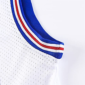 Intryeti Men's Basketball Jerseys #1 Bugs Space Movie Sports Shirts 90s Hiphop Party Clothing #1 White L