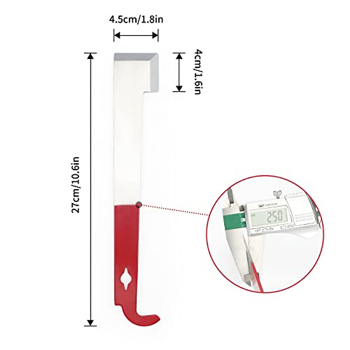 KINGLAKE GARDEN J Hook Hive Tool,2 pcs Beekeeping Equipment,Cleaning Your Beekeeping Supplies and Bee Hive,Stainless Steel Bee Hive Scraper