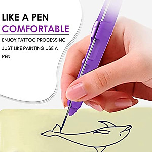 Tattoo Kit, Wormhole Tattoo Manual Tattoo Kit Tattoo Tool Kit Tattoo Pen Kit with Ink Tattoo Needles TK102