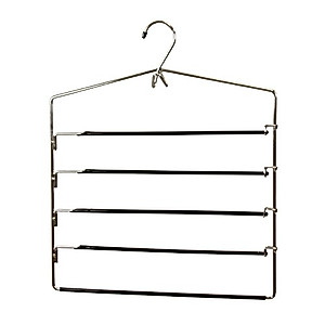 Home Basics Chrome Trouser Hanger Black