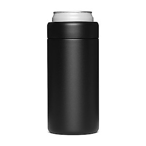MiiR, Slim Can and Seltzer Chiller, Insulated Stainless Steel Construction, Black, 12 oz