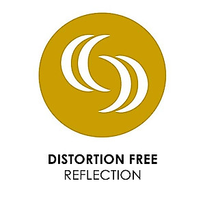 Adesso Adeline Full Length Simple, Modern Rounded Floor Mirror with Matte Black Folding Frame