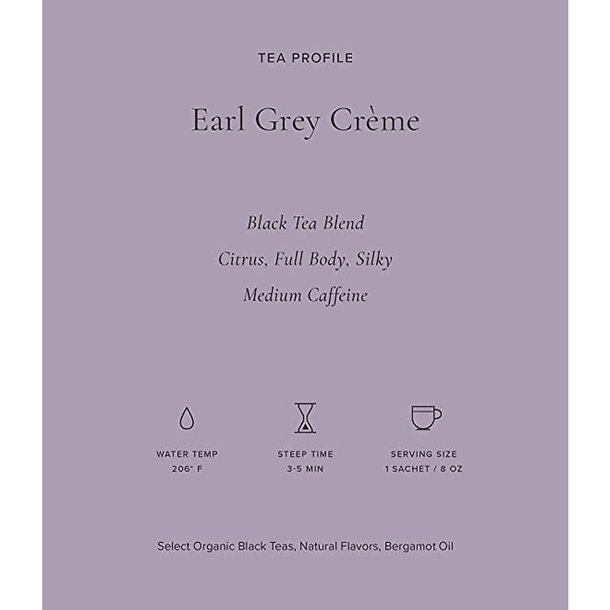 Art of Tea | Organic Earl Grey Crème Tea| 50 Eco Friendly Pyramid Tea Bag Sachets