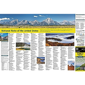 National Parks of the United States Map (National Geographic Destination Map)