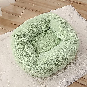 Calming Dog Beds Dog Beds for Large Dogs Friday Black Deals Today Rectangle Dog Bed Fluffy Plush Faux Fur Anti-Anxiety Luxury Comfort Dog Bed Dog Crate Pad(26 in)