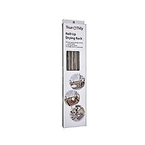 True & Tidy, Multi-Purpose Over The Sink Roll-Up Drying Rack, DR-881, Gray