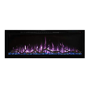 Modern Flames Spectrum Series Slimline Wall Mount/Built-In Electric Fireplace (SPS-50B), 50-Inch