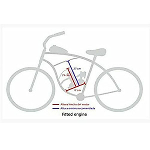 LiFuJunDong 100cc 2-Stroke Bicycle Engine Kit Full Air-Cooling Motor Bike Modified Set Motorized Motor Bike Modified Tool offering, Super Fuel-efficient for 26" 28" Bike