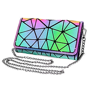 Reflective Crossbody Clutch/Luminous Shoulder Bag/Holographic Fashion Evening Handbag