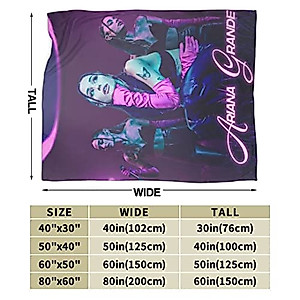 Ariana Grande Blanket Ultra-Soft Throw Blanket Singer Blanket Flannel Blanket Portable Throw Blanket for Living Room Couch Sofa Car Ariana Grande Merch Fans Gift 80x60 in