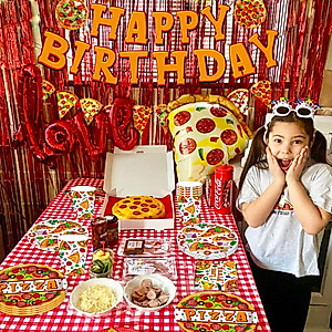 Roaring Good Time 12 PCS Pizza Party Favor Boxes Pizza Goodie Gift Treat Bags Pizza Themed Birthday Party Supplies Pizza Party Decoration Pizza Party Favor Bags