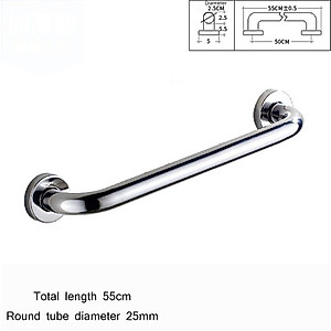 Bathroom Safety Grab Bar, Shower Aids,Safety Grab Rails,Bathroom Support Handle,Pure 304 Stainless Steel Bathtub Armrest,Bathtub,Toilet, Bathroom,Kitchen,Stairway Handrail (Color : Silver, Size : 30