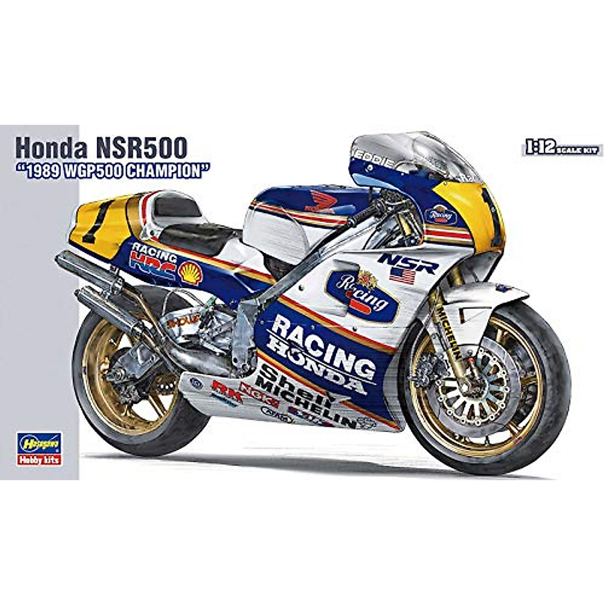 Hasegawa 1:12 Honda NSR500 1989 WGP500 Champion Eddie Lawson Model