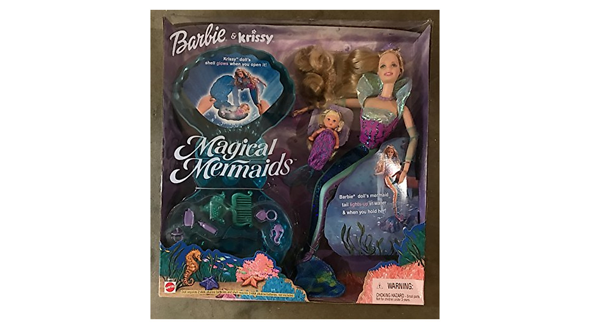 Magical Mermaids Barbie Doll Set with Light-Up Tail