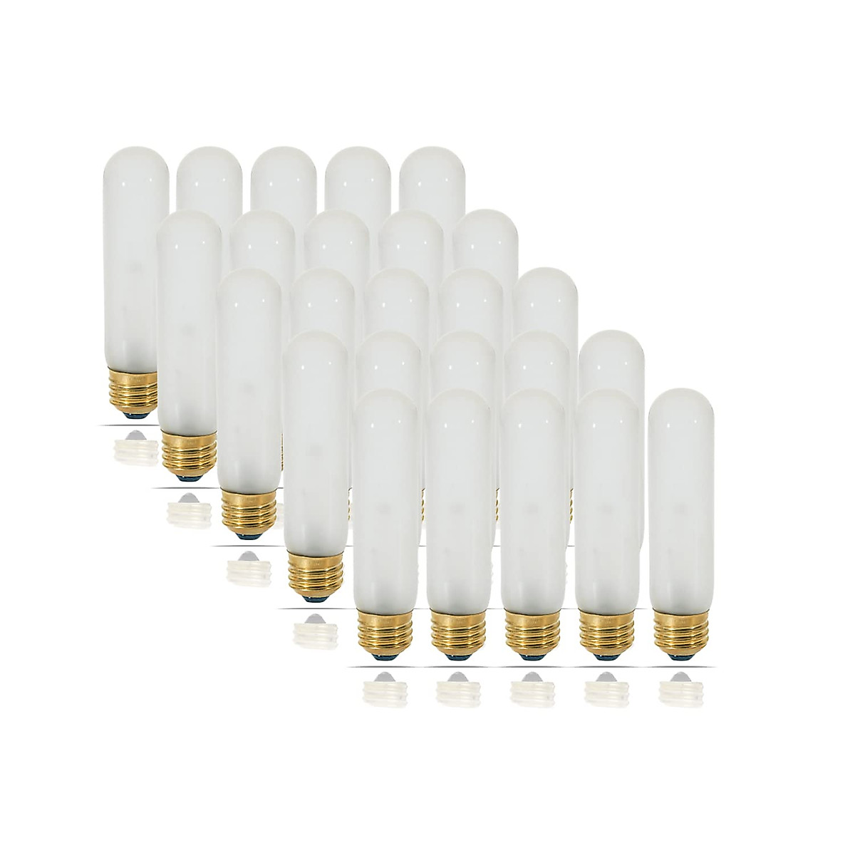 Satco 25W T10 Tubular Bulb - Medium Base - Frosted - 120V