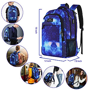 MATEIN School Backpack for Boys Girls, Anti Theft College School Laptop Bookbag for Students with USB Charging Port, Water Resistant Slim Travel Laptop Backpack Fits 15.6 In Computer Gifts for Men