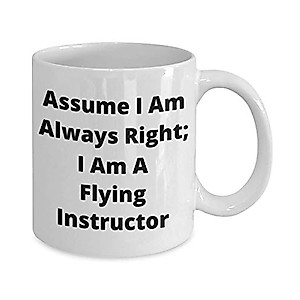 Flying Instructor Mug | Always Right - Funny Pilot Trainer Novelty Gift, Teacher Humor, Coffee Cup By Vitazi Kitchenware