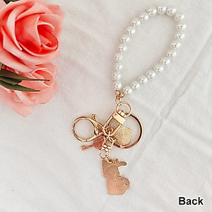 Cute Moon Cat Keychain Key Charm Aesthetic Gift for Women Girls Anime Fans (Purple Kitty)