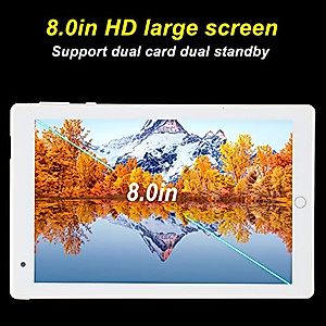 Jopwkuin Tablet PC, 8" 1920x1080 HD, Kids Tablet with RAM 4GB, ROM 64GB and Max 128G Memory Card, Android 6.0 Portable Tablet with Front 8MP Rear 16MP Camera(Gold)