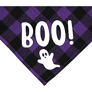 JOTFA 3 Pack Halloween Dog Bandanas, Holiday Halloween Plaid Dog Puppy Bandana Scarf Costume for Small Medium Large Dogs Pets