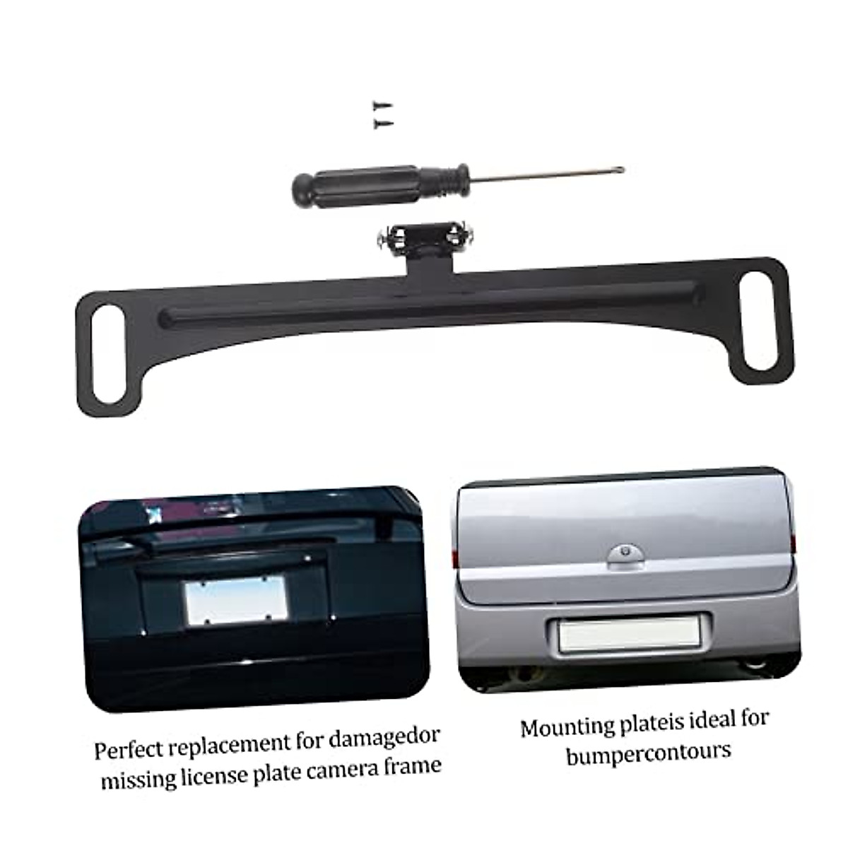 Milisten License Plate Mount 2pcs Mirror License Dash Backup Metal Bracket for Rearview Cam Accessory Automotive View Camera Mount Car Plate Rear Accessories Holder Reverse Dash Cam Mount