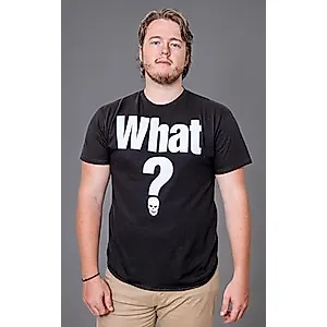 WWE Stone Cold Steve Austin What? Wrestling Adult T-Shirt(XL, What)