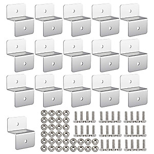 Yaegoo 4 Sets Solar Panel Z Brackets Mount Mounting Set RV Boat Off Grid Roof (16 Units)