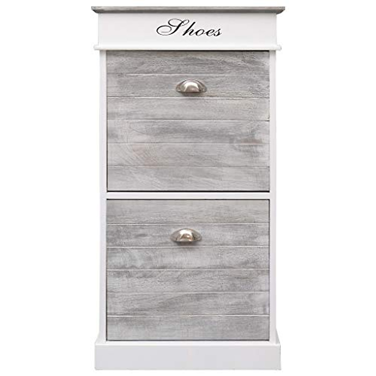 vidaXL Solid Wood Paulownia Shoe Cabinet Shoe Rack Organizer Multi Colors