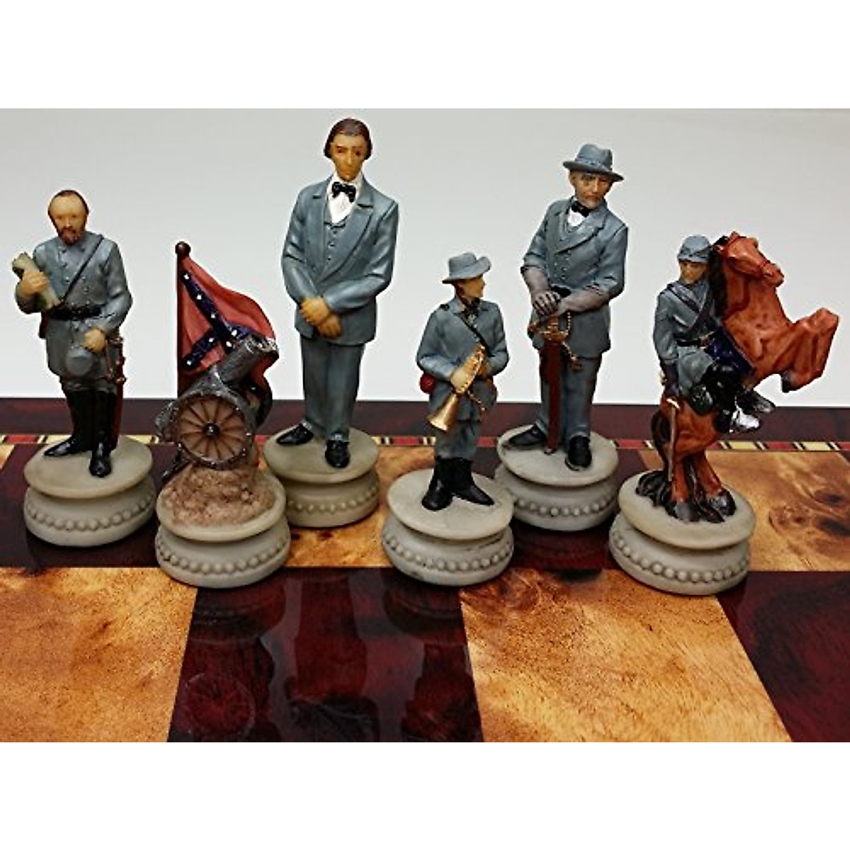 US Generals Civil War Set of Chess Men Pieces Hand Painted - NO BOARD