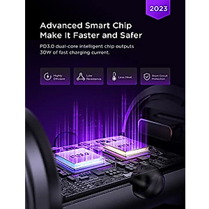 USB C Car Charger Fast Charging, 60W PD (30W+30W) Super Fast Car Charger, iPhone Car Charger Samsung Car Charger with 3.3ft C to C/L Cable for iPhone 14 13 12 iPad Samsung Galaxy S23/22 Google Pixel