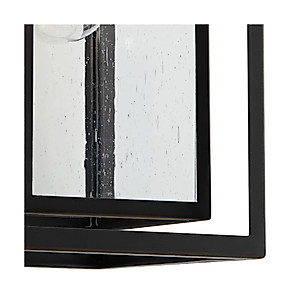 John Timberland Califa Mission Modern Outdoor Wall Light Fixture Brown Bronze Metal 15 1/4" Textured Clear Glass for Exterior House Porch Patio Outside Deck Garage Yard Front Door Garden Home