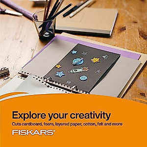 Fiskars 7" SoftGrip Student Scissors for Kids 12-14 (3-Pack) - Scissors for School or Crafting - Back to School Supplies - Black, Pink, Blue