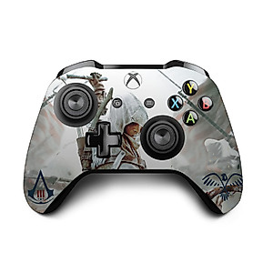 Head Case Designs Officially Licensed Assassin's Creed Game Cover III Graphics Vinyl Sticker Gaming Skin Decal Cover Compatible With Xbox One X Console and Controller Bundle