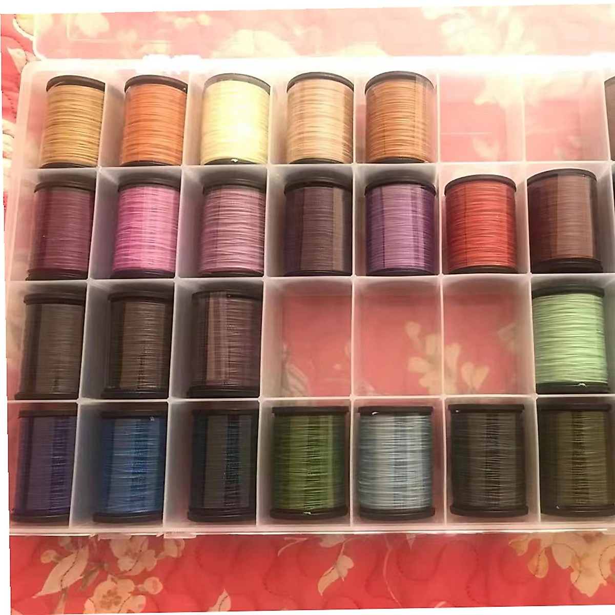 2PCS Feadily 36 Grids Plastic Large Organizer Box, Paint Storage, Nail Organizer Box, for Nail Accessories, Sewing Arts, Beads, Acrylic and Oil Paint Storage, 14.9" x 9.2" x 1.9" (Clear)