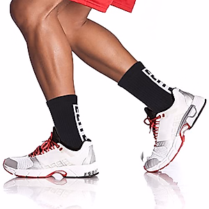 Dingcooler Men Basketball Socks 4/8 Pairs, Elite Soft Breathable Cushion Athletic Crew Socks for Men Boys