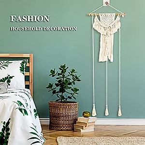 Hat Organizer Hat Wall Hanging Boho Hat Hanger for Storage Handmade Cotton Rope Woven Women Hat Display Rack for Wide macramé Brim and Fedora Hats